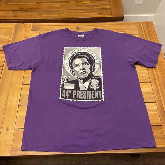 Anvil | Shirts | Mens Barack Obama 44th President Usa Flag Stamp Seal ...